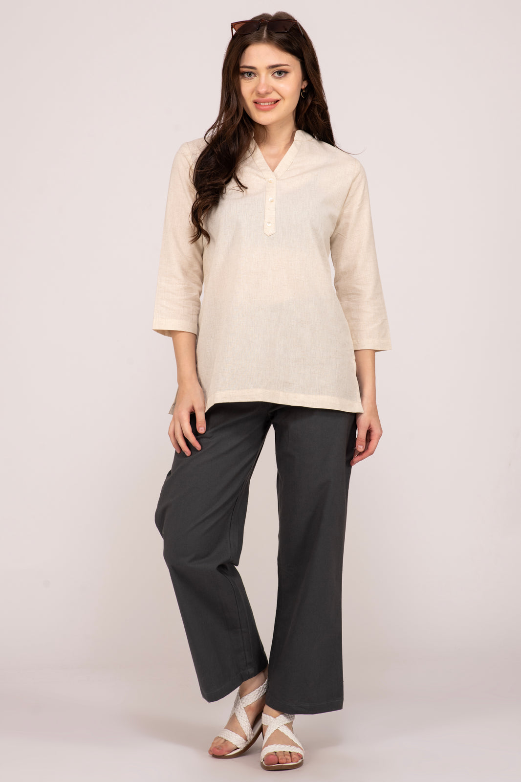 Wide Leg Cotton Pants For Women – Albelie